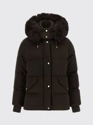 MOORER Attica Short Quilted Down Jacket With Hood And Fur Collar
