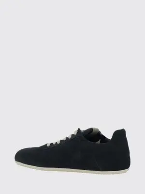 Rick Owens Low-top Suede Leather Sneakers With Rubber Sole