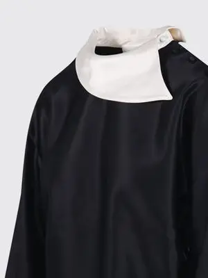 RÓHE Crew Neck Viscose Satin Blouse With Long Sleeves And Dropped Shoulders