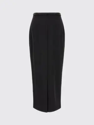 Agnona High-waisted Wool Midi Pencil Skirt With Adjustable Belt