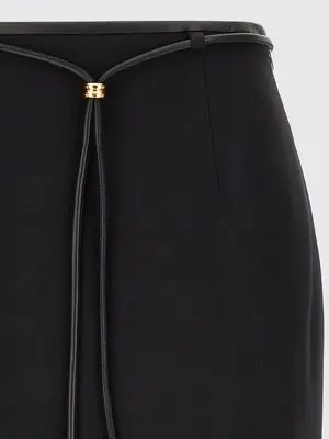 Agnona High-waisted Wool Midi Pencil Skirt With Adjustable Belt