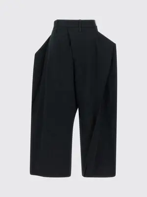 Issey Miyake High-waisted Cotton-blend Wide-leg Trousers With Belt Loops