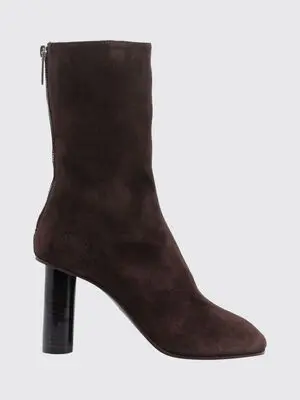 Paris Texas Alice Knee-high Boots In Suede Leather With Cylindrical Heel