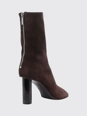 Paris Texas Alice Knee-high Boots In Suede Leather With Cylindrical Heel