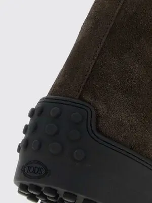 TOD'S Gommino Suede Boots With Wool Interior And Pebble Sole