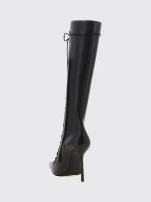 LE SILLA Colette Lace-up Knee-high Boots In Smooth Lambskin Leather