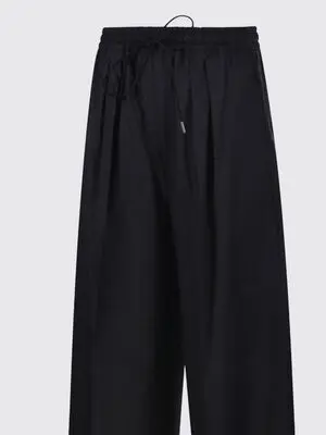 Max Mara High-waisted Virgin Wool Palazzo Trousers With Drawstring