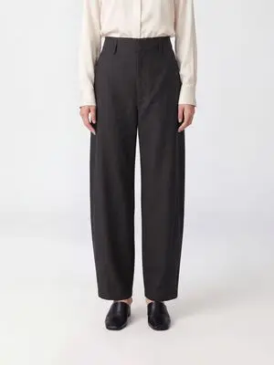 LEMAIRE High-waisted Wide-leg Cotton Trousers