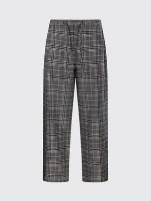 Max Mara Prince Of Wales Virgin Wool Wide-leg Trousers