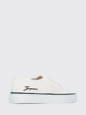 Jacquemus Féfé Cotton Canvas Trainers With Contrasting Embroidered Logo
