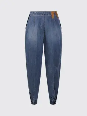 DARKPARK High-waisted Baggy Jeans In Cotton Denim With Pleats