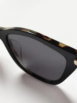 Michael Kors Tortoiseshell Acetate Butterfly Sunglasses With Lettering Logo