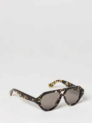 Bottega Veneta Double Bridge Aviator Sunglasses In Recycled Acetate - Beige