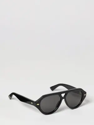 Bottega Veneta Double Bridge Aviator Sunglasses In Recycled Acetate - Black