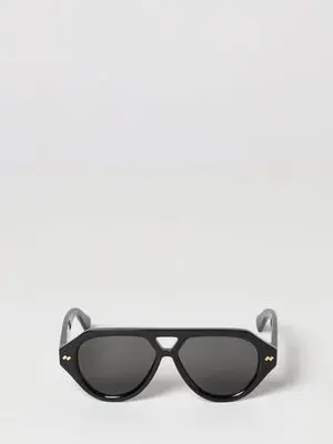 Bottega Veneta Double Bridge Aviator Sunglasses In Recycled Acetate - Black