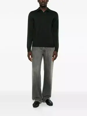 FILIPPO DE LAURENTIIS Polo-collar Sweater - Green