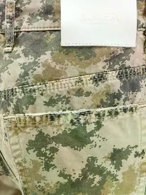 NUMERI Camouflage-print Straight-leg Trousers