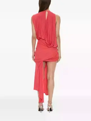 Christopher Esber Cumulus Draped Asymmetric Mini Dress - Red