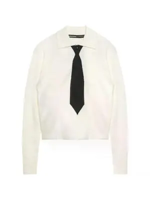 SPENCER BADU Tie-motif Wool Sweater