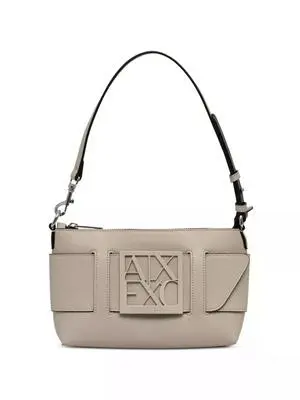 Armani Exchange Logo-plaque Shoulder Bag - Neutrals