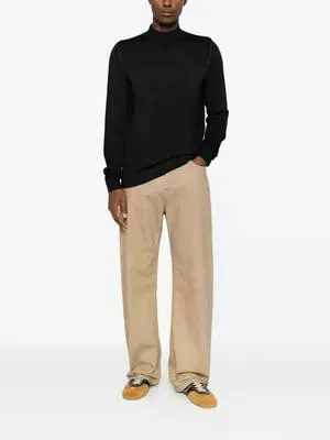 FILIPPO DE LAURENTIIS Ribbed-trim High-neck Sweater - Black