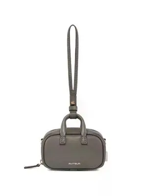 AVITEUR Mini Maia Leather Shoulder Bag - Grey