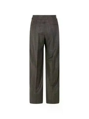 Peserico Check-pattern Wide-leg Trousers