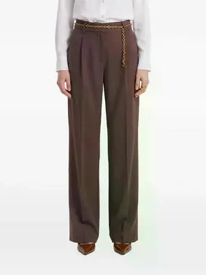 SUTTON NEW YORK Pressed-crease Straight-leg Trousers - Brown