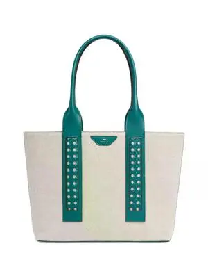AVITEUR Cannage-weave Canvas Tote Bag
