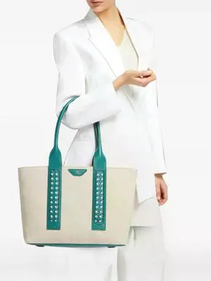 AVITEUR Cannage-weave Canvas Tote Bag