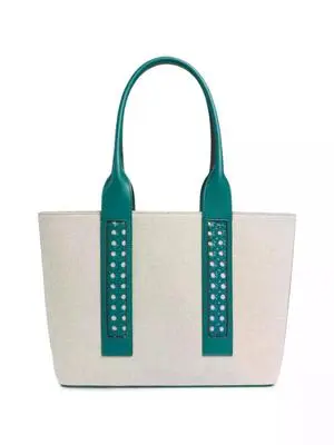 AVITEUR Cannage-weave Canvas Tote Bag