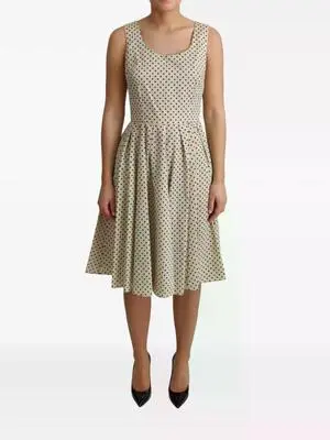 Dolce & Gabbana Polka-dot Flared Midi Dress