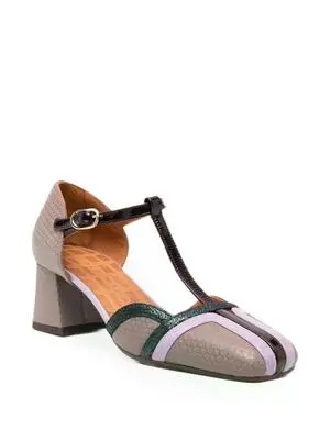 Chie Mihara Snakeskin-effect T-bar Pumps
