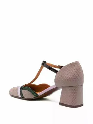 Chie Mihara Snakeskin-effect T-bar Pumps
