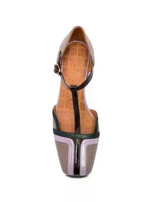 Chie Mihara Snakeskin-effect T-bar Pumps