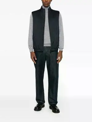 Canali Roll-neck Wool Sweater - Grey