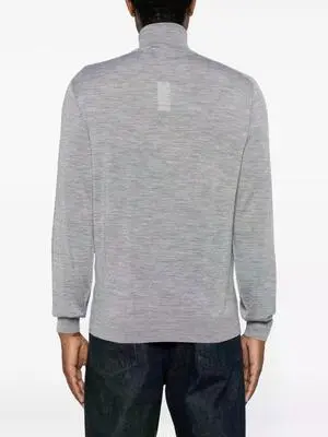 Canali Roll-neck Wool Sweater - Grey