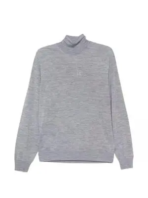 Canali Roll-neck Wool Sweater - Grey
