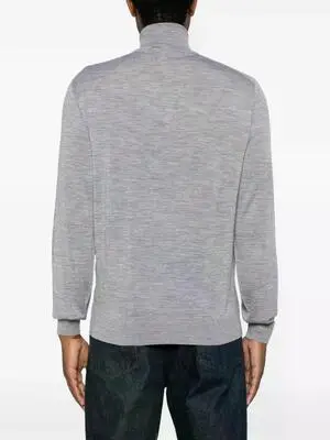 Canali Roll-neck Wool Sweater - Grey