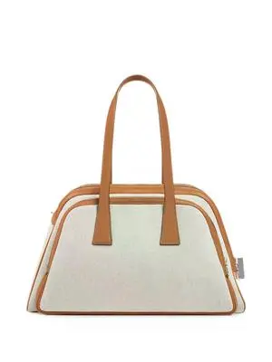 AVITEUR Leather-trim Canvas Pet Carrier