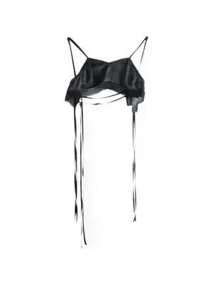 ANN DEMEULEMEESTER Xaja Lace-trim Bralette - Black