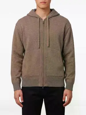ROBERTO COLLINA Merino Wool Zip-up Hoodie