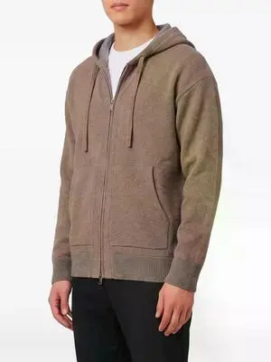 ROBERTO COLLINA Merino Wool Zip-up Hoodie