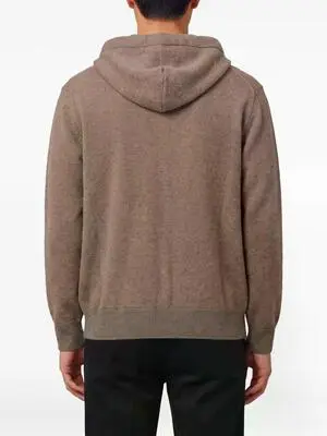 ROBERTO COLLINA Merino Wool Zip-up Hoodie