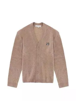 Maison Kitsuné Fox-patch Cardigan - Neutrals