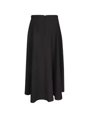 BLANCA VITA High-waisted A-line Maxi Skirt - Black