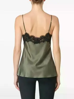 IRO PARIS Lace-trim Silk Camisole Top