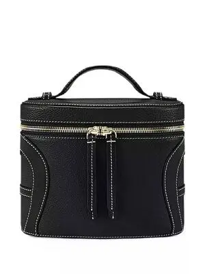 AIGNER Small Deborah Contrast-stitch Leather Crossbody Bag - Black