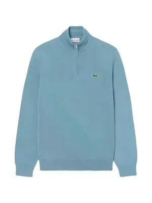 Lacoste Zipped High-neck Cotton Sweater