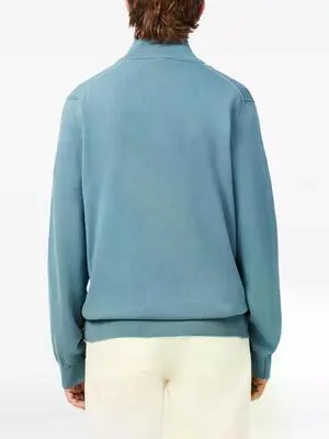 Lacoste Zipped High-neck Cotton Sweater